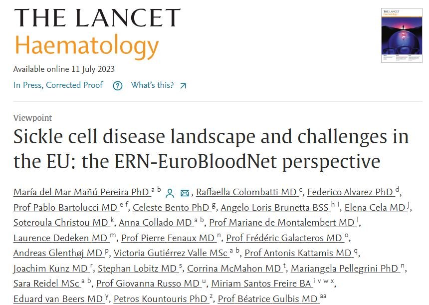 “Sickle cell disease landscape and challenges in the EU: the ERN ...